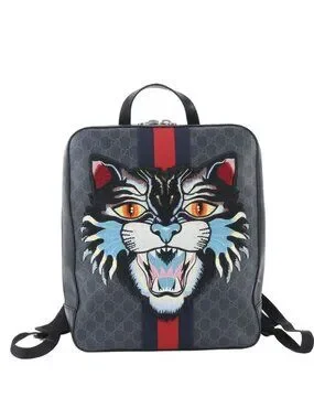 Gucci | Bags | Gucci Gg Supreme Angry Cat Leather Backpack | Poshmark